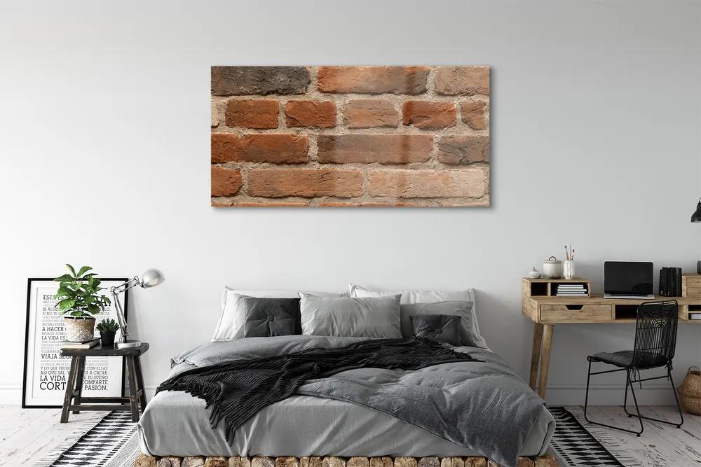 akrylový obraz Cihlová zeď kamenná 140x70 cm