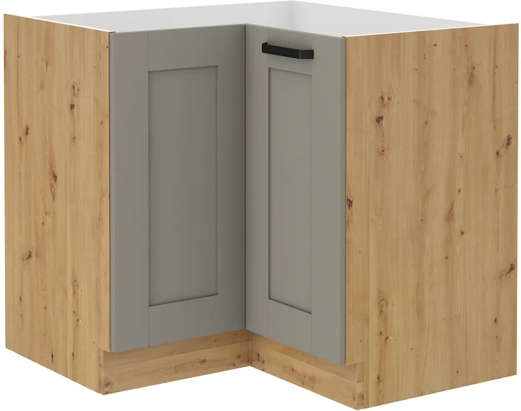Kuchyňská skříňka LUNA 90x90 DN 2F BB korpus: dub artisan, barva dvířek: světle šedá CLAY