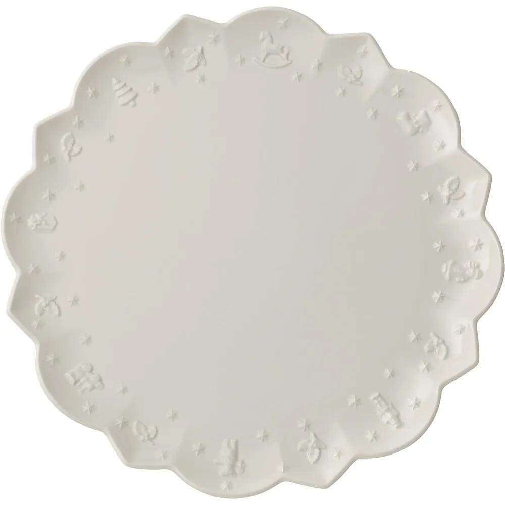 Bílý porcelánový talíř s vánočním motivem Villeroy & Boch, ø 33,7 cm