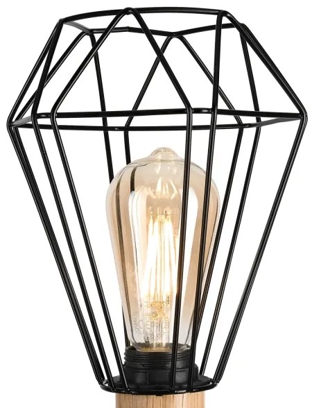Brilagi - Stolní lampa WOODY BASKET 1xE27/60W/230V dub
