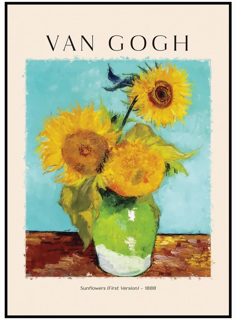 Jen tak z lásky Vincent van Gogh - Slunečnice Rozměr plakátu: A4 (21 x ...