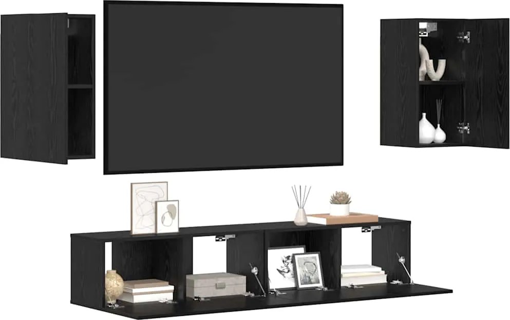 Sestava TV skříněk 4 ks Černý dub Kompozitní dřevo 3393238