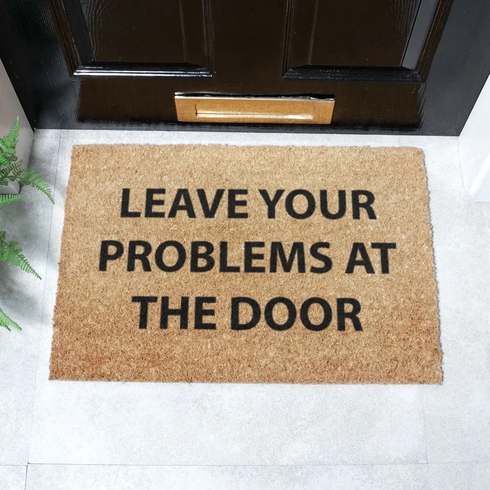Rohožka z kokosového vlákna 40x60 cm No Problems – Artsy Doormats