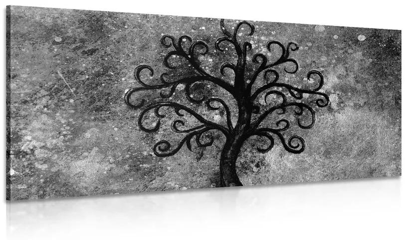Obraz černobílý strom života Varianta: 100x50