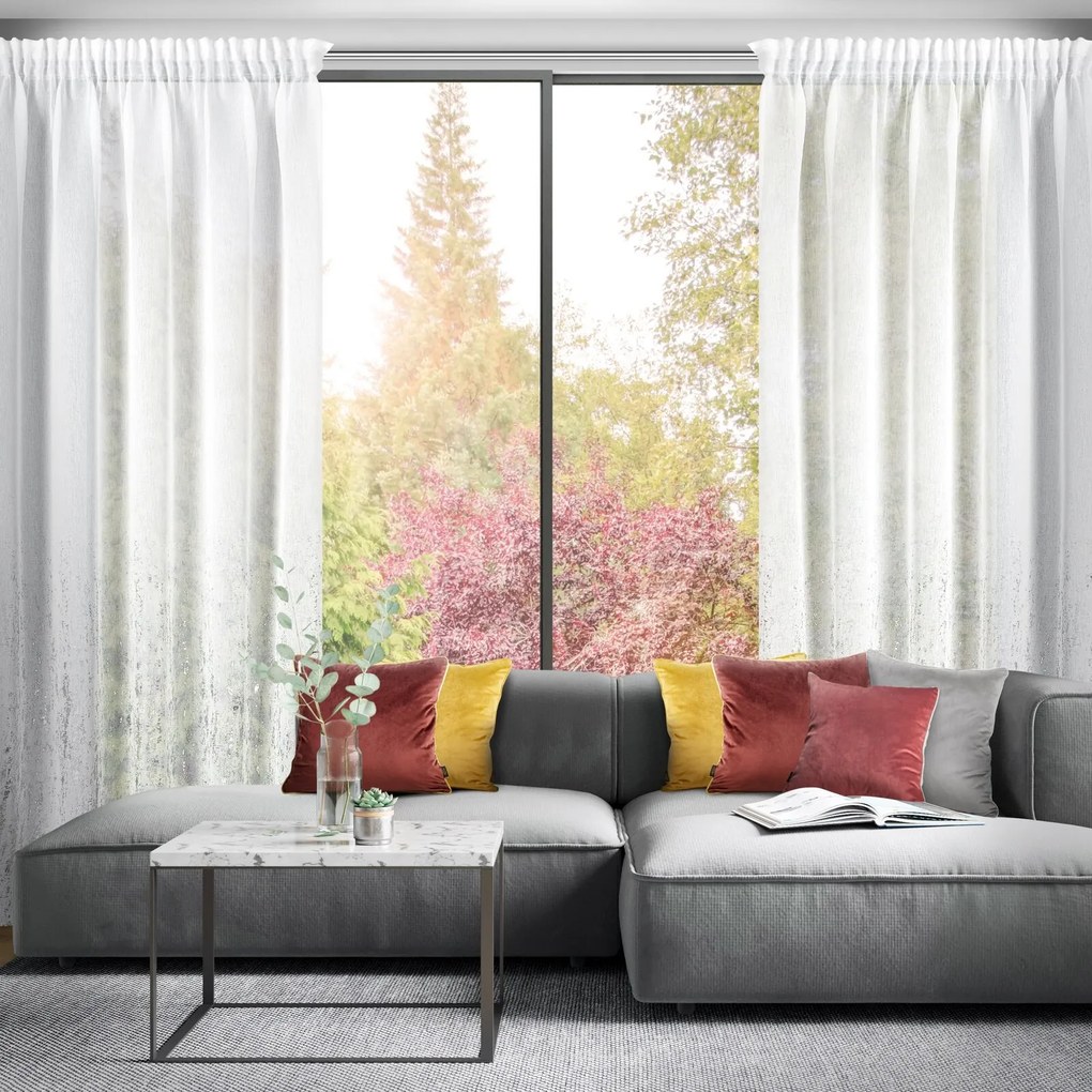 ZÁCLONA NA PÁSCE OLIVIE 140X250 CM VZOROVANÁ