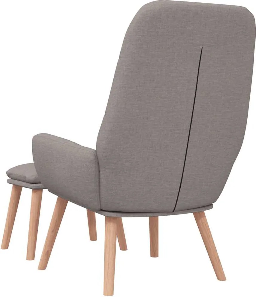 Relaxační křeslo s podnožkou taupe textil 3315156