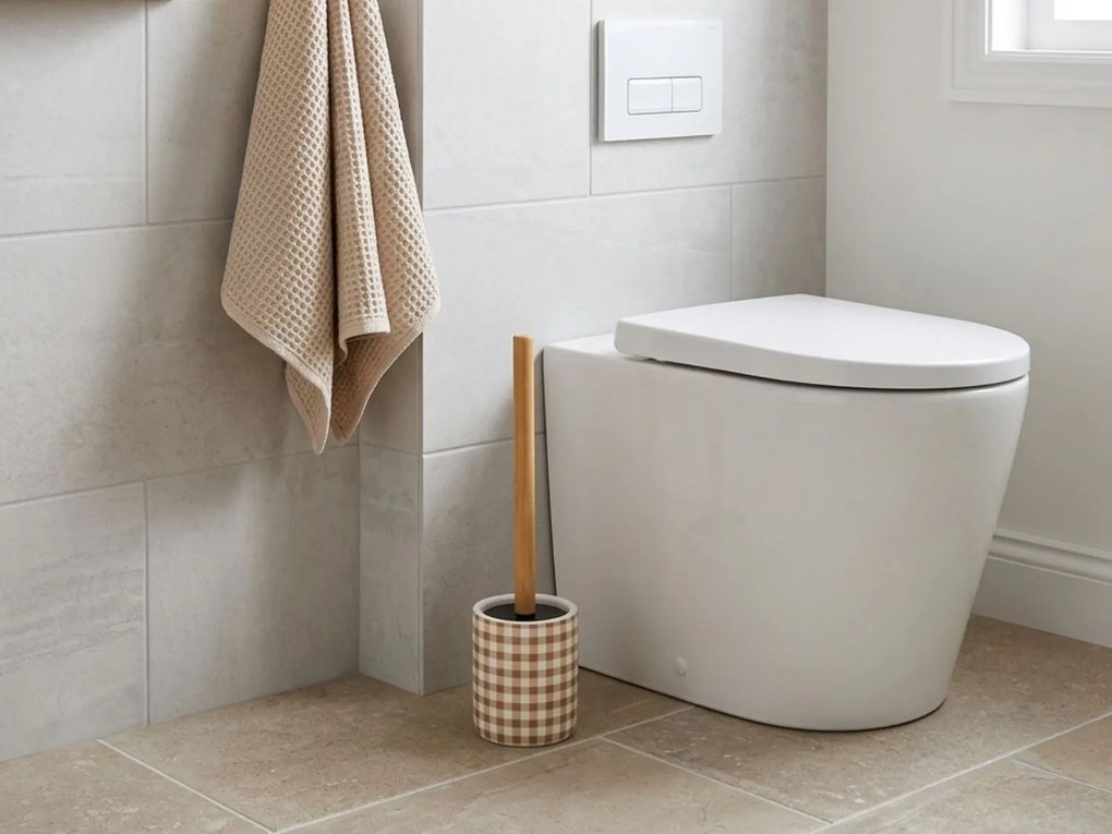 WC štětka Vichy, kombinace barev/s dřevěnými prvky