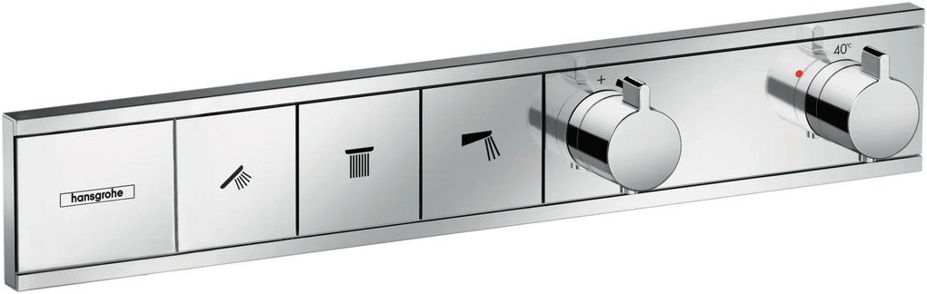 Hansgrohe RainSelect, baterie pod omítku na 3 spotřebiče, chromová, 15381000