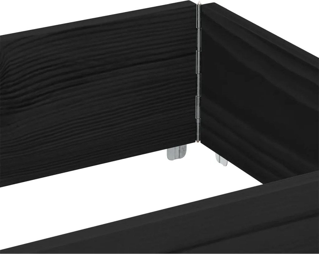 Zahradní truhlík černý 150x50 cm masivní borové dřevo 3295408