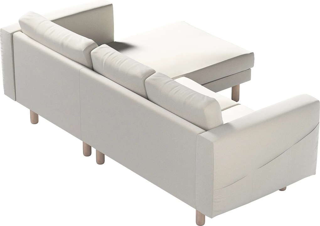 Potah na pohovku IKEA Norsborg 3-místná se šezlongem barva šedá látka sametová