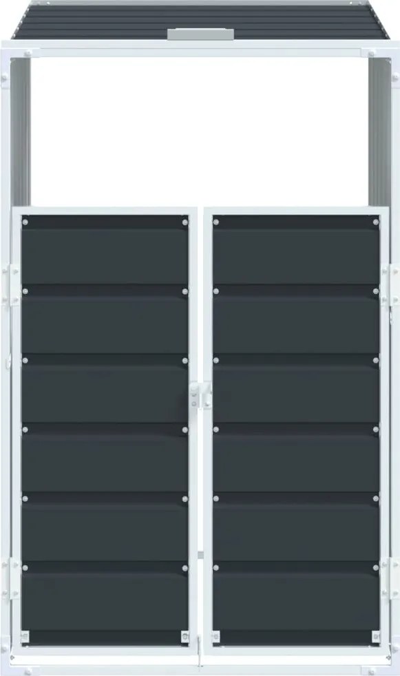 vidaXL Box na 1 popelnici 72 x 81 x 115 cm ocel [4006171] Barva: Hnědá