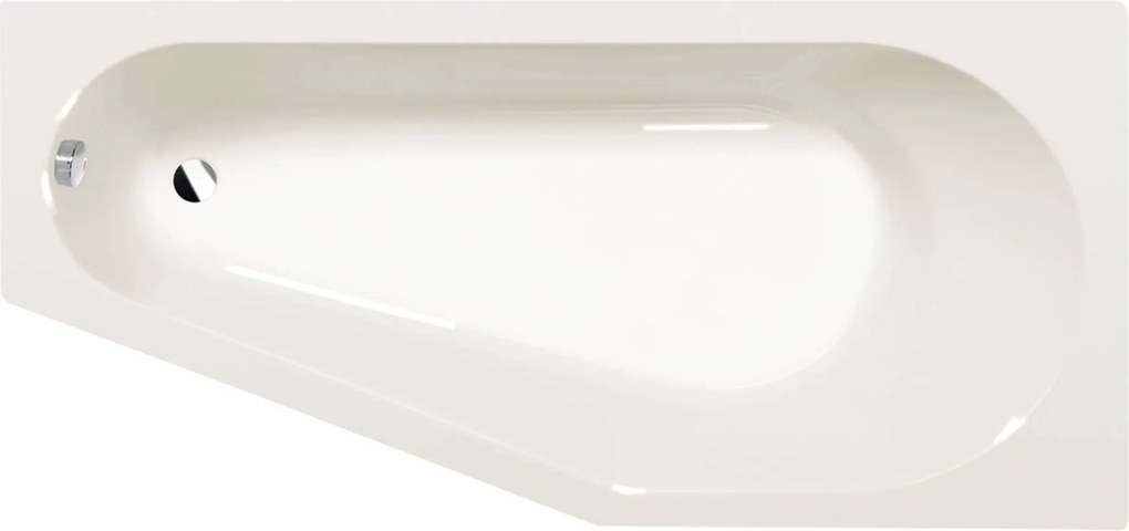 Polysan Tigra - Asymetrická vana R 170x80 cm, ivory 90611.40