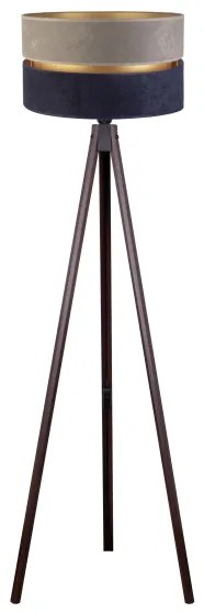 Duolla - Stojací lampa DUO 1xE27/60W/230V pr. 44 cm šedá/modrá/wenge