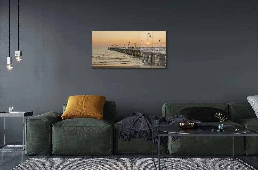 Obraz na skle Gdańsk Sea molo 140x70 cm