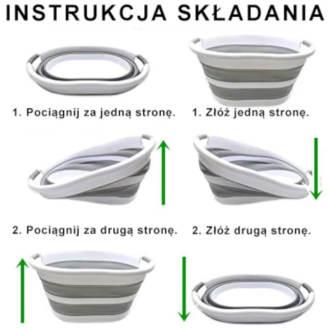 Koš na prádlo OVAL COMPACT šedý / bílý 25 l