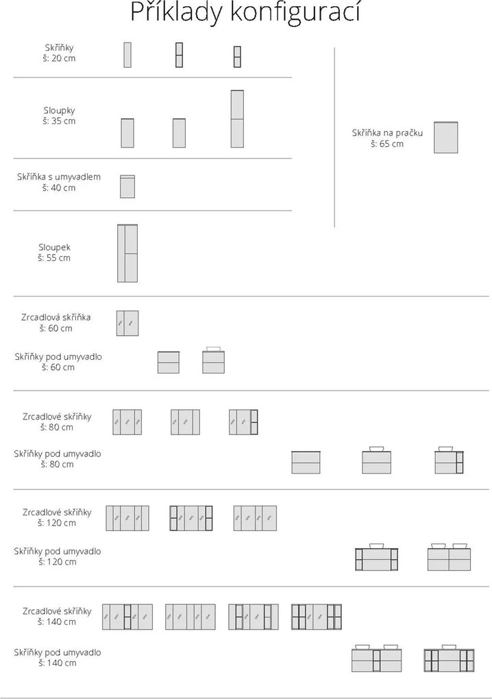 BPS-koupelny Doplňková koupelnová skříňka vysoká Amanda A V 35 P/L, antracit - Poškozeno