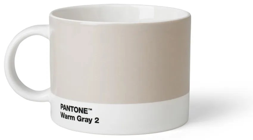 Bílý/šedý porcelánový hrnek 475 ml Warm Gray 2 – Pantone