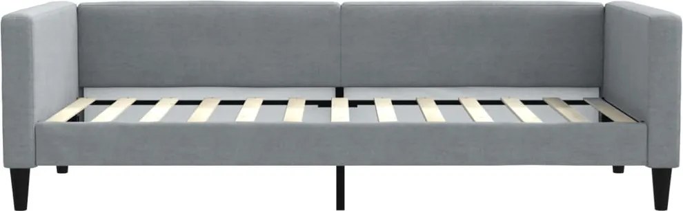 Válenda s přistýlkou světle šedá 90 x 200 cm textil 3196578