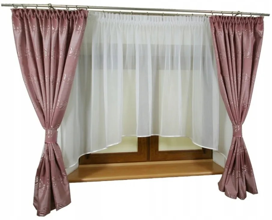 Záclona voálová / organza Tereza 560x150cm různé barvy Barva: Zelená