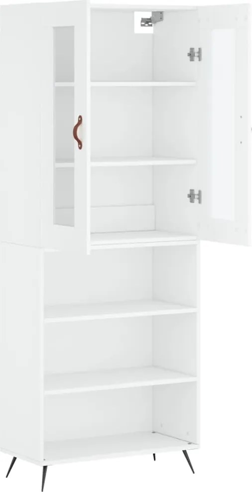 Skříň highboard bílá 69,5 x 34 x 180 cm kompozitní dřevo 3198697