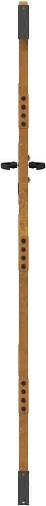 Zahradní branka 85 x 200 cm z corten oceli čtvercový design 153249