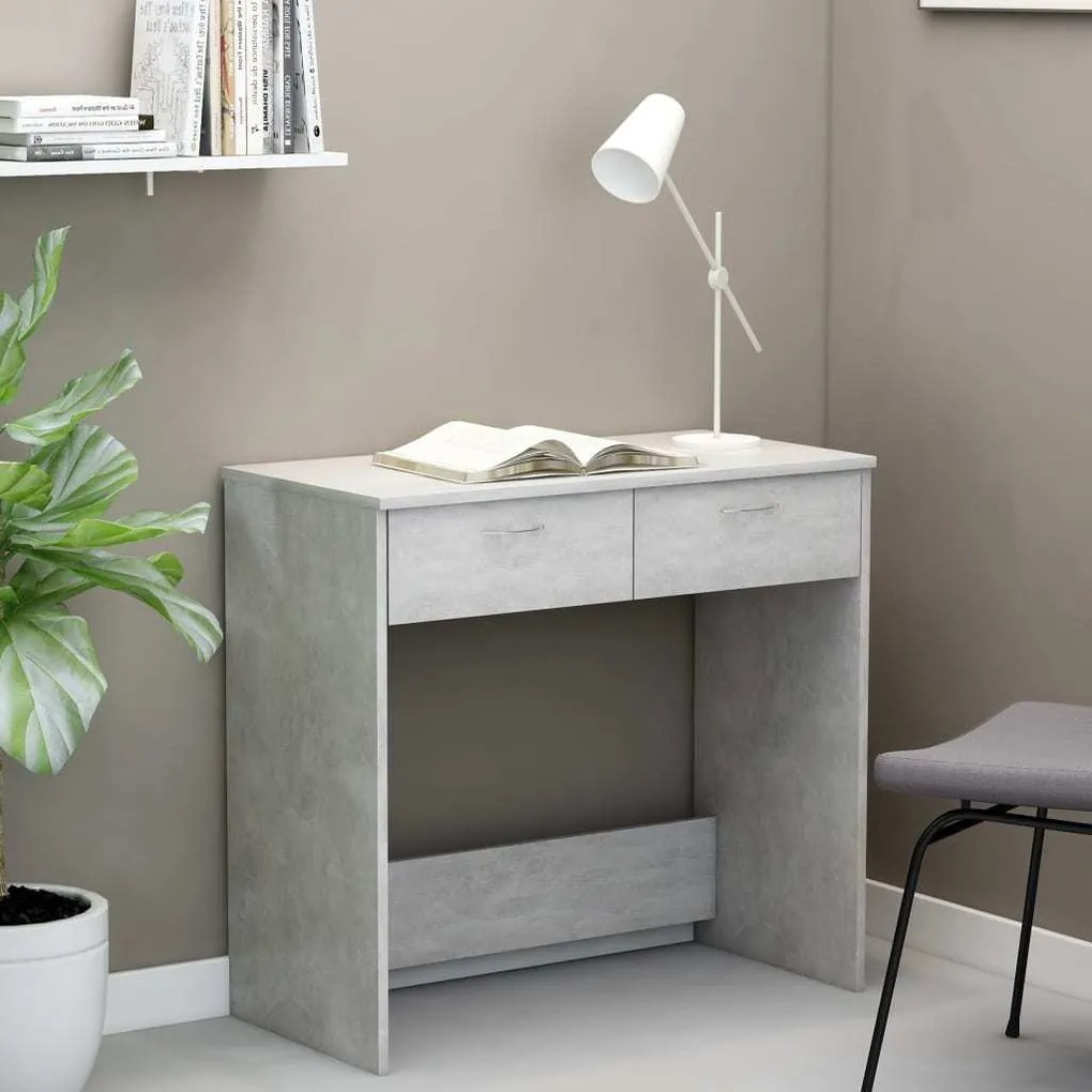 vidaXL Psací stůl 80 x 40 x 75 cm dřevotříska [801356] Barva: Betonová šedá