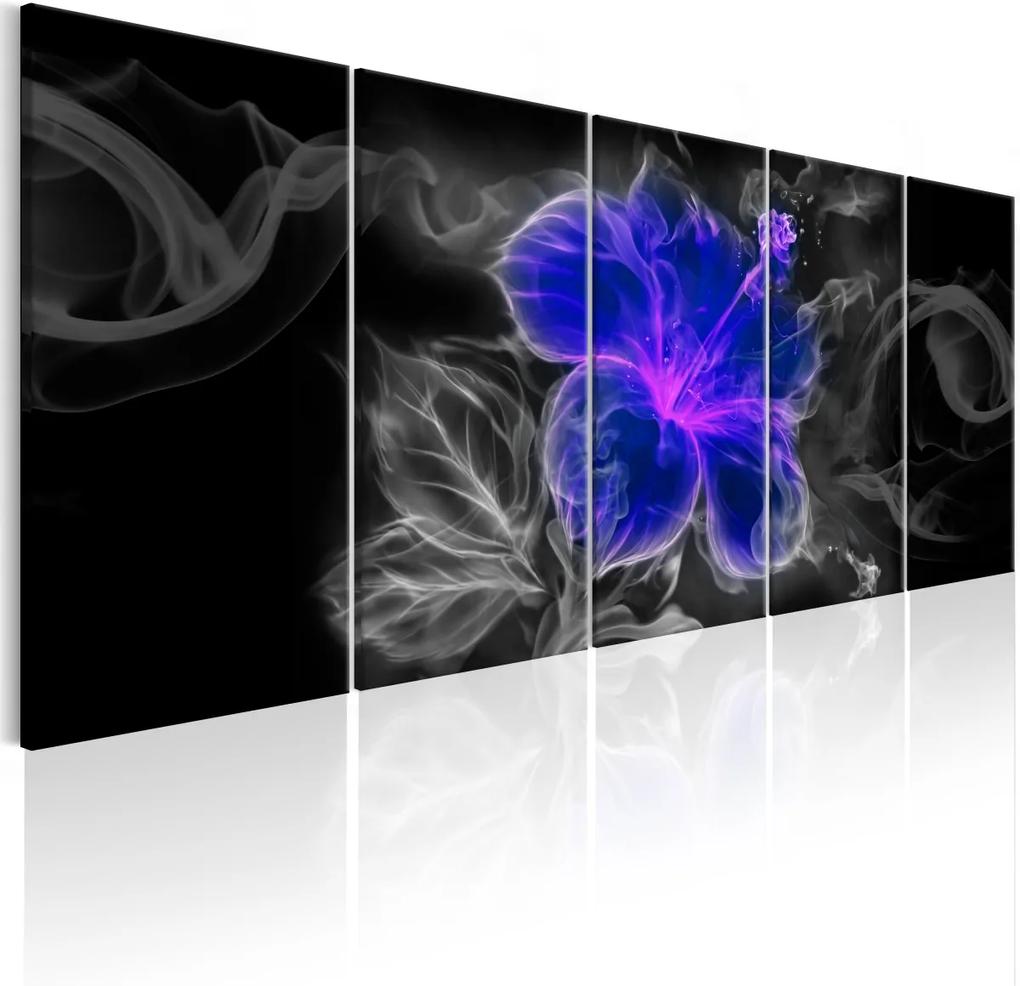 Murando DeLuxe Vícedílné obrazy na zeď - kouřový květ II Velikost: 225x90 cm
