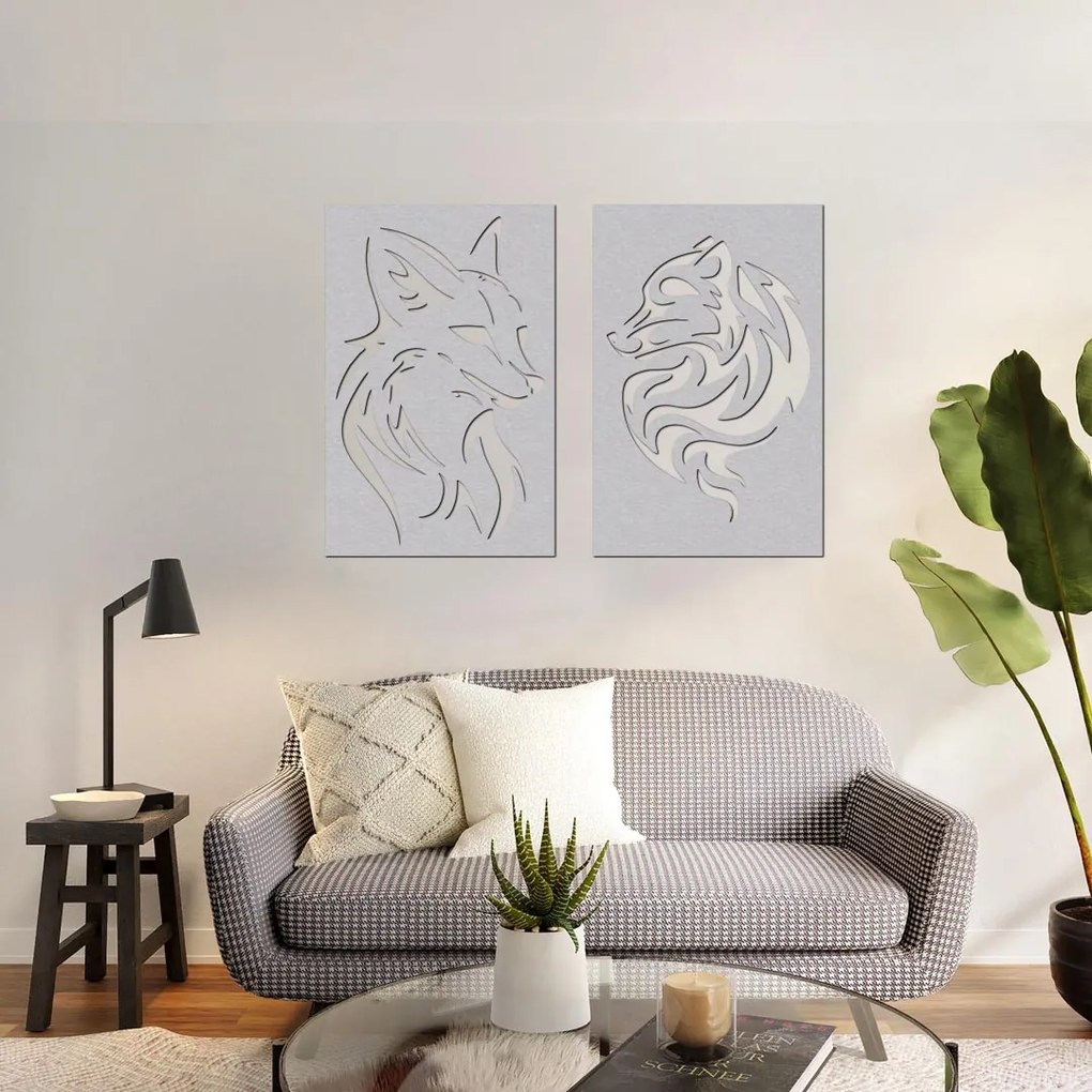 dřevo života Dřevěná dekorace na zeď LIŠKA Zvolte rozměr (cm): 20x31, Zvolte barvu dekoru: Černá