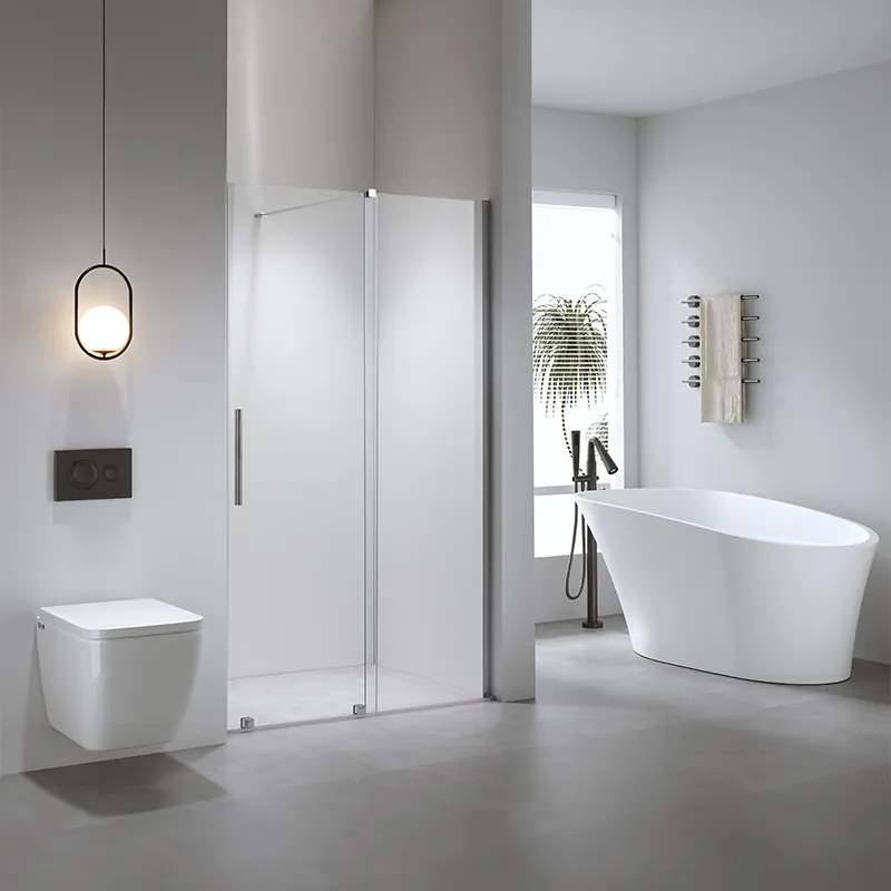 BPS-koupelny Posuvné sprchové dveře HYD-ATA 150 chrom/transparent pro instalaci do niky - bez vaničky