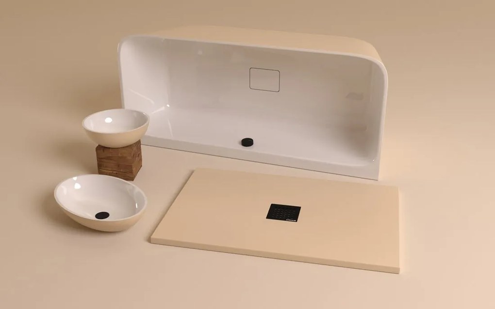 Polysan Flexia sprchová vanička 130 x 80 cm s možností úpravy rozměru litý mramor béžová matná 72899.81