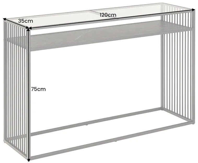 Designová konzole Haines 120 cm vzor divoký dub