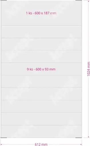 ACCEPT Hlavní orientační tabule ACS 007 (612 x 1024 mm) - stříbrná tabule