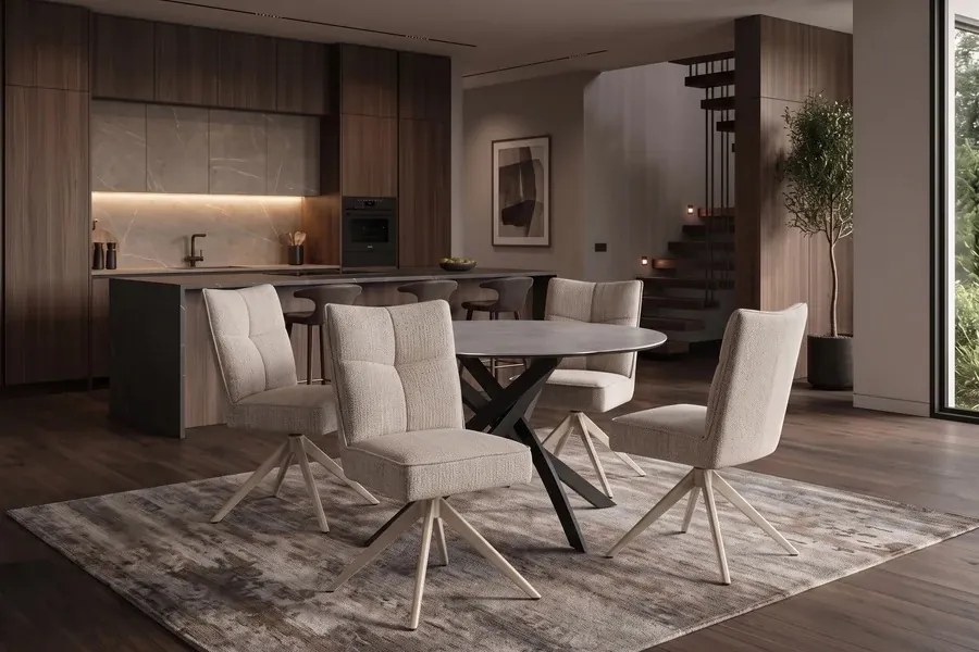 Designová otočná židle Narayan taupe