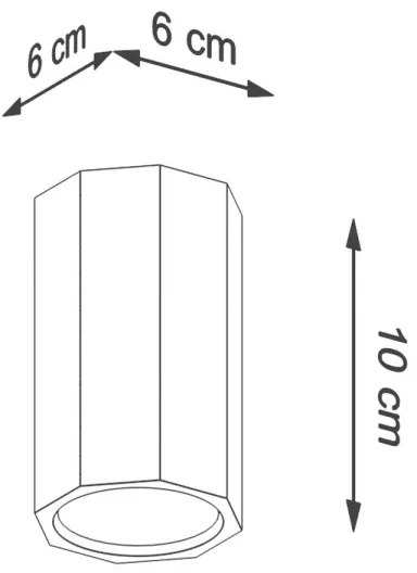 Sollux SL.1033 - Bodové svítidlo ZEKE 1xGU10/40W/230V 10 cm dub