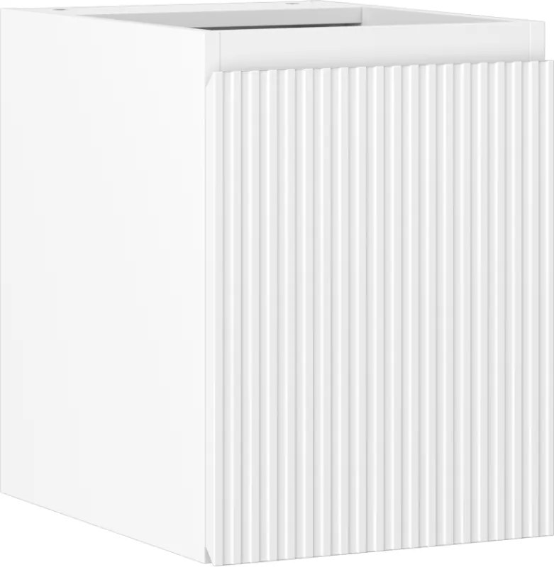 Mexen Rivel, koupelnová skříňka 35 cm, 1 dvířka, s drážkami, bílá matná, 91A21-03547-1-BF01