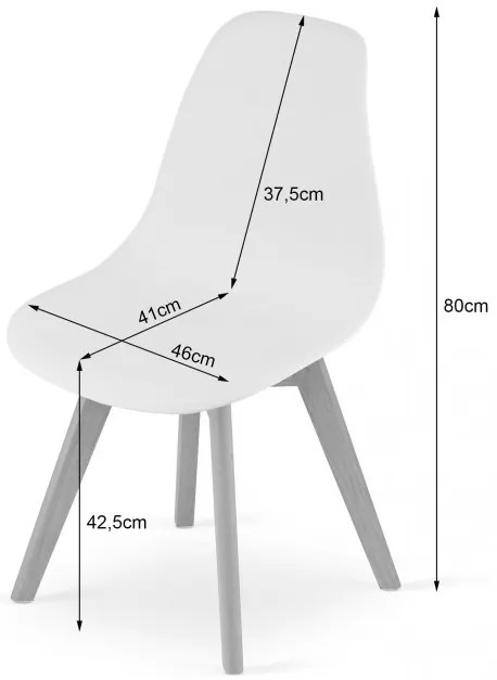 Set jídelních židlí KITO bíla (4ks)