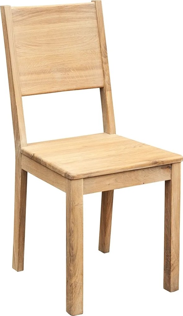 Bílý nábytek Dubová židle 01, masiv
