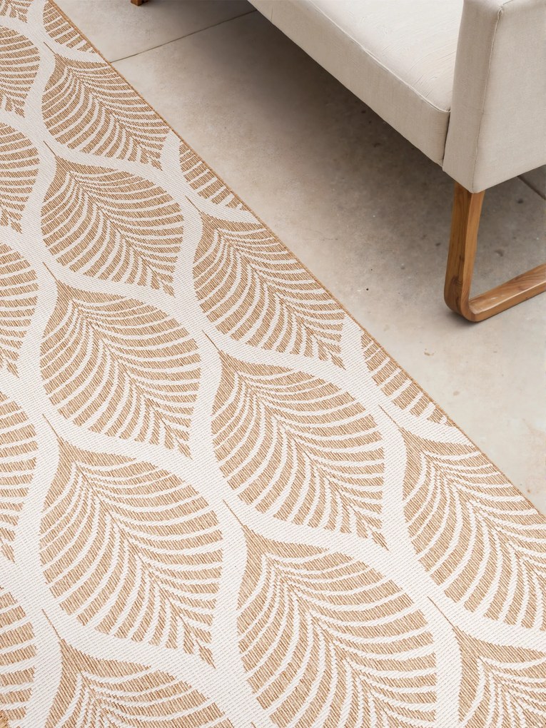Behúň Duet Liora 106247 Beige/White - na von aj na doma, 80x250, béžová, chodba / predsieň, NORTHRUGS