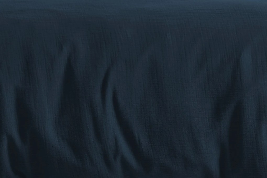 Mušelínové povlečení 140x200, 70x90 cm tmavě modré
