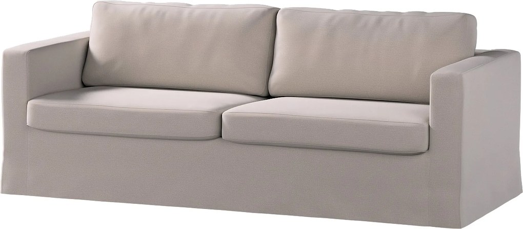 Potah na pohovku IKEA Karlstad 3-místná, nerozkládací, dlouhý barva béžová látka sametová