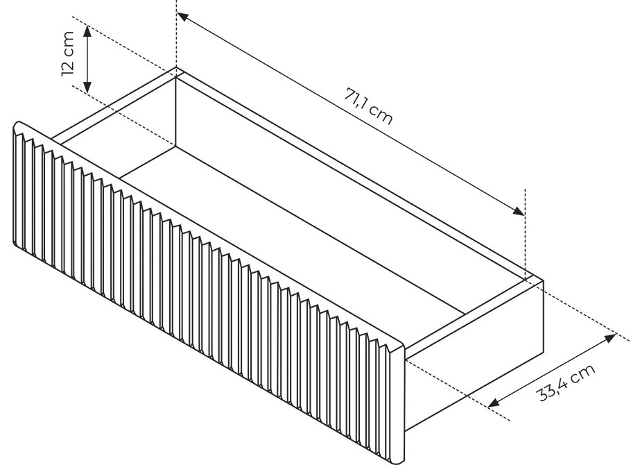 MUTI c | komoda 177 2D3S | 177 cm | černá
