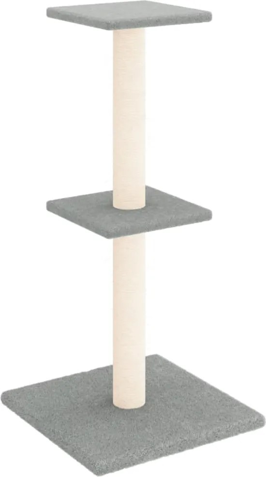 Škrabadlo pro kočky se sisalovými sloupky světle šedé 73 cm 172035