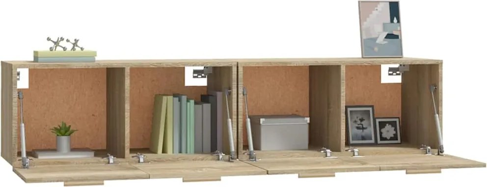 Nástěnné skříňky 2 ks dub sonoma 80x35x36,5 cm kompozitní dřevo 3115646