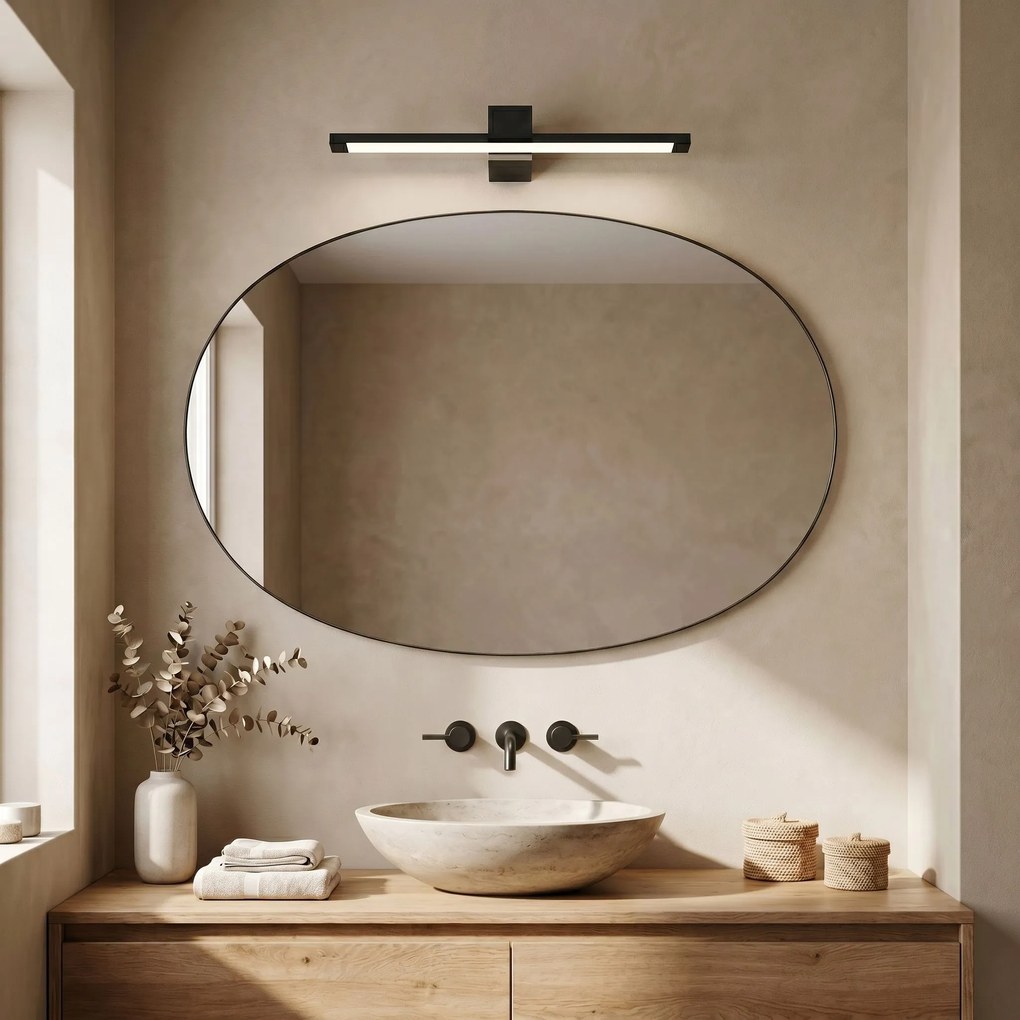 Toolight Rea, Koupelnové nástěnné LED svítidlo SWE050-1W 60 cm Black, OSW-20150