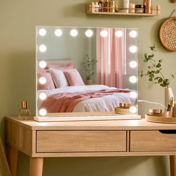 BRILAGI - LED Stmívatelné make-up zrcadlo HOLLYWOOD LED/15W/230V 60x50 cm bílá