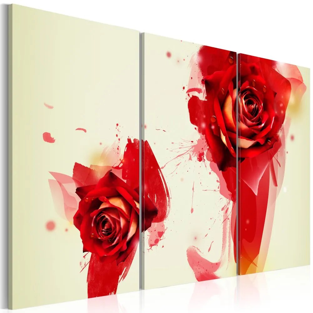 Obraz na plátně Bimago - Jiný pohled na růže 60x40 cm