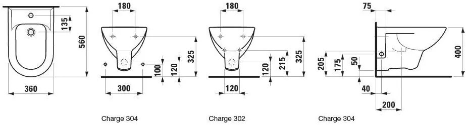 BPS-koupelny Závěsný bidet Laufen pro, bílý
