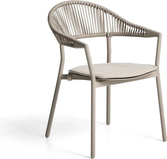Taupe polstrovaná zahradní židle Alimia – Kave Home