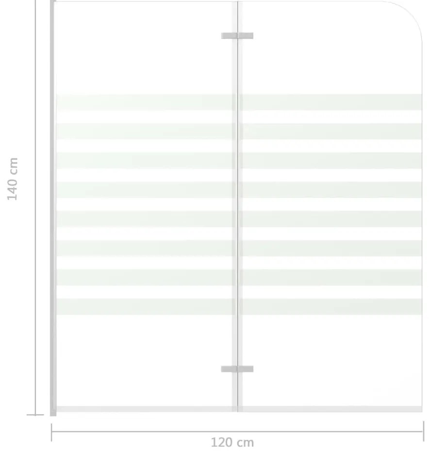 vidaXL Marketos Sprchový kout 120 x 140 cm tvrzené sklo pruhovaný