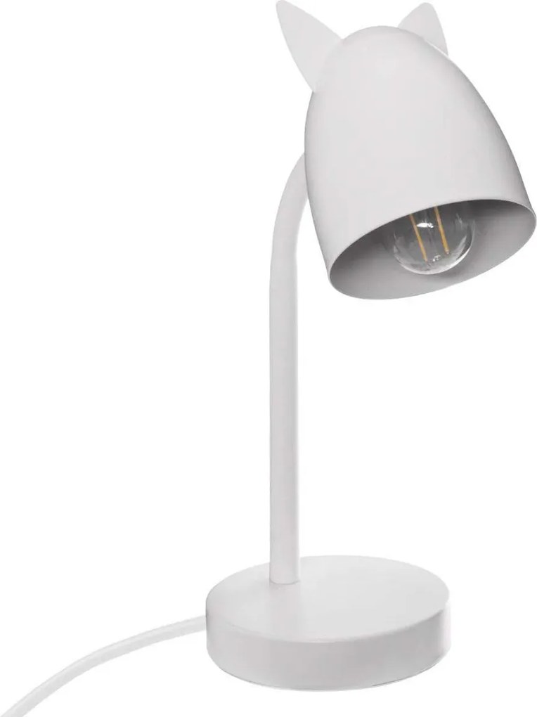 Stolní lampa OREILLLES ROSE, kov, barva bílá